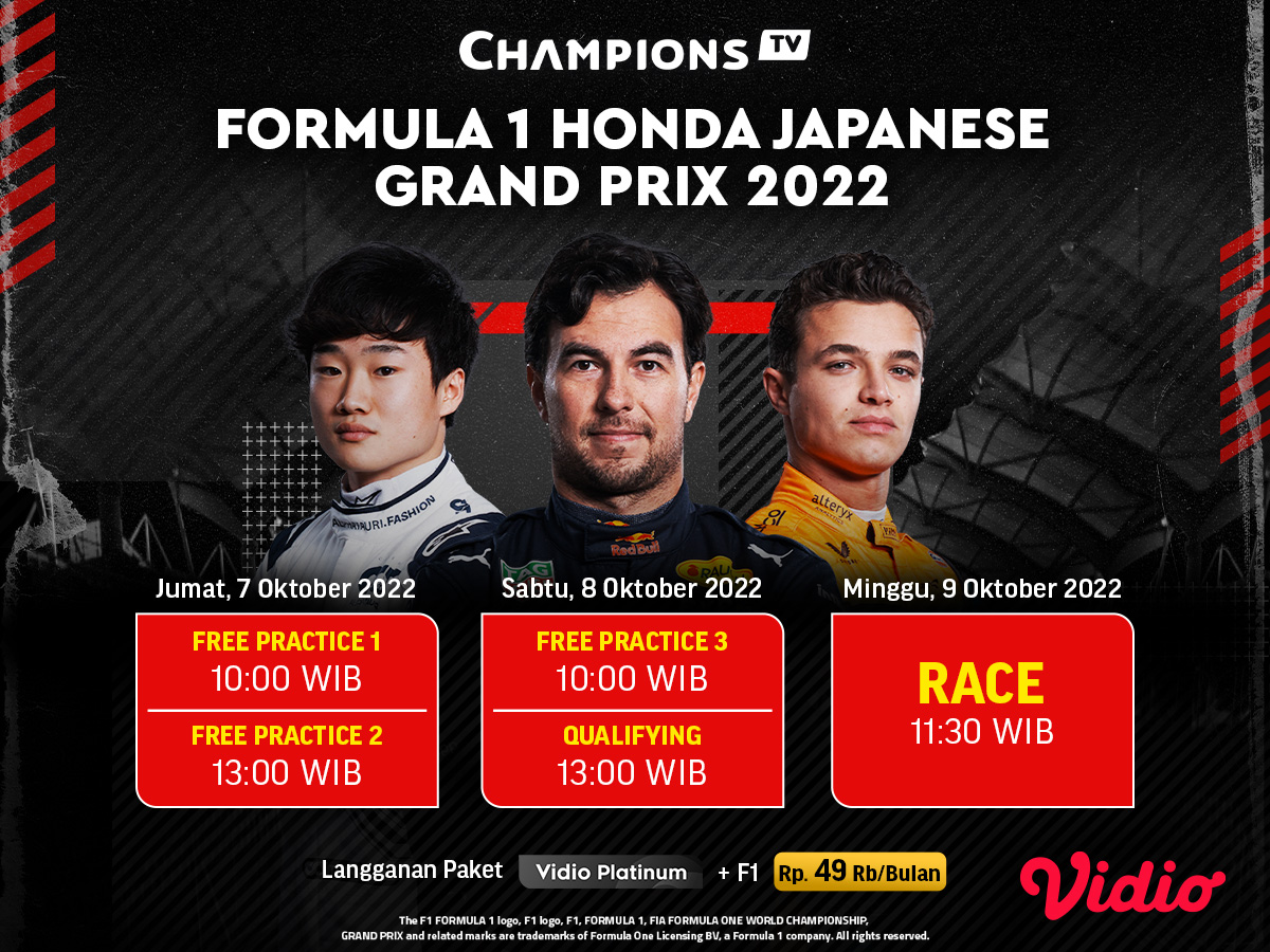 Jadwal F1 GP Jepang 2022 di Sirkuit Suzuka | Vidio